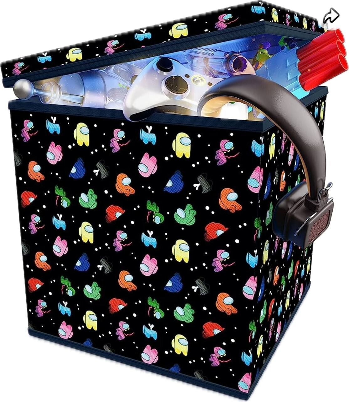 Large Storage Box Organizer, Collapsible Kids Toy Boxes Chest Container ...