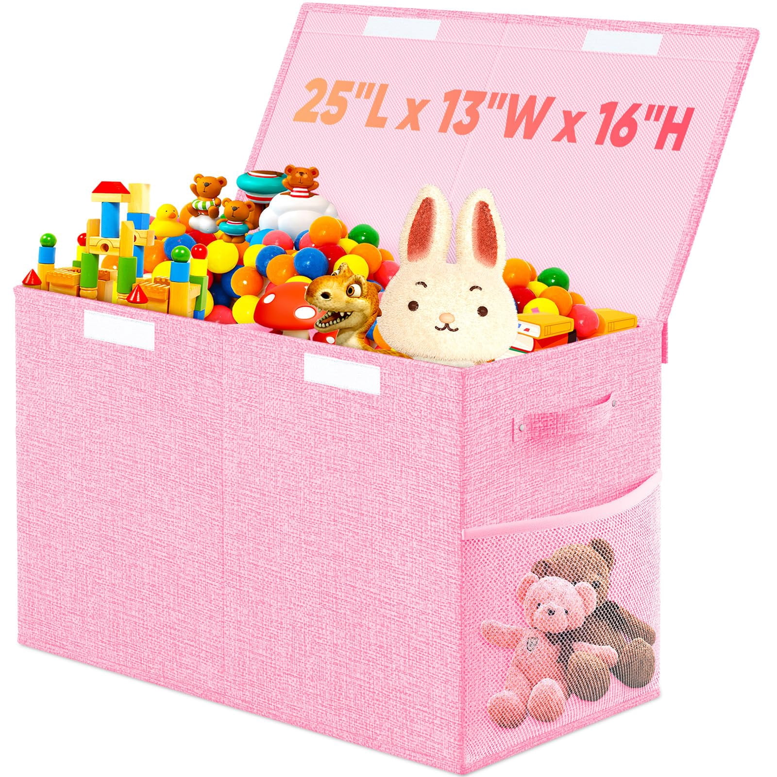 Large Storage Box With Lid Divider Sturdy Collapsible Toys Organizer ...