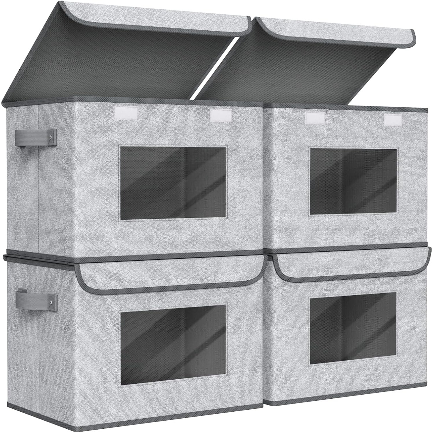 Large Storage Boxes with Lids, Collapsible Foldable Storage Bins for ...