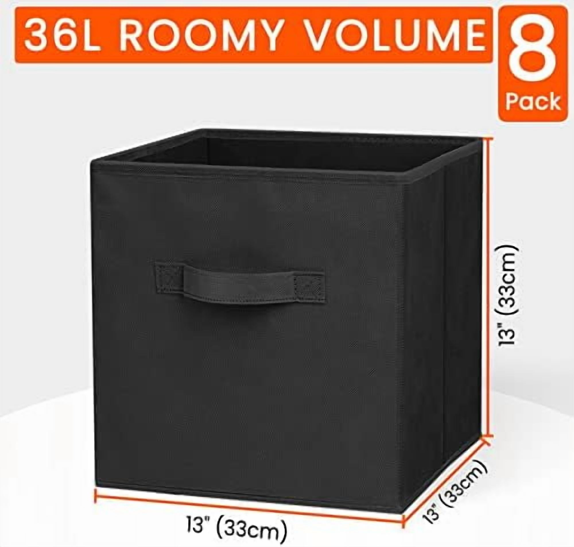 Large Storage Cubes - 13 Inch Heavy Duty Fabric Storage Bins for ...