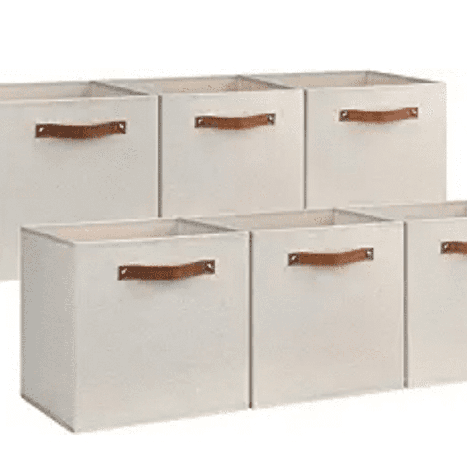 Large Storage Cubes, 6 Pack Collapsible Cube Storage Bins With Handles ...