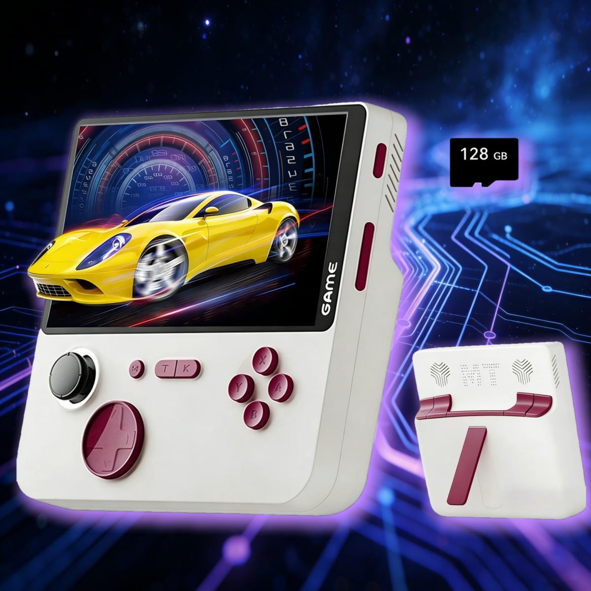 Large Storage E5 Red Handheld Game Console - 128GB & 20000+ Games ...