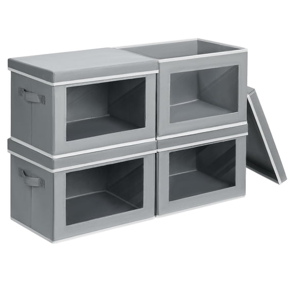 Large Storbwith Lids - Stackable Cube For Closet 4 Packr Windows Fabric ...