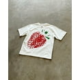 Large Strawberry Graphic Tee Artistic Fruit Illustration Bold Red Berry ...