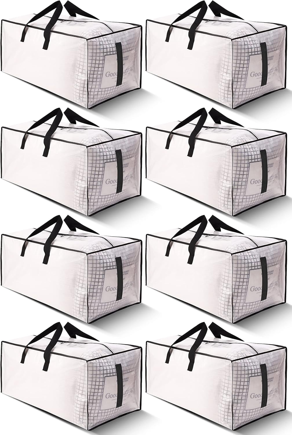 Large Strong Moving Bags with Zippers & Carrying Handles - Water ...