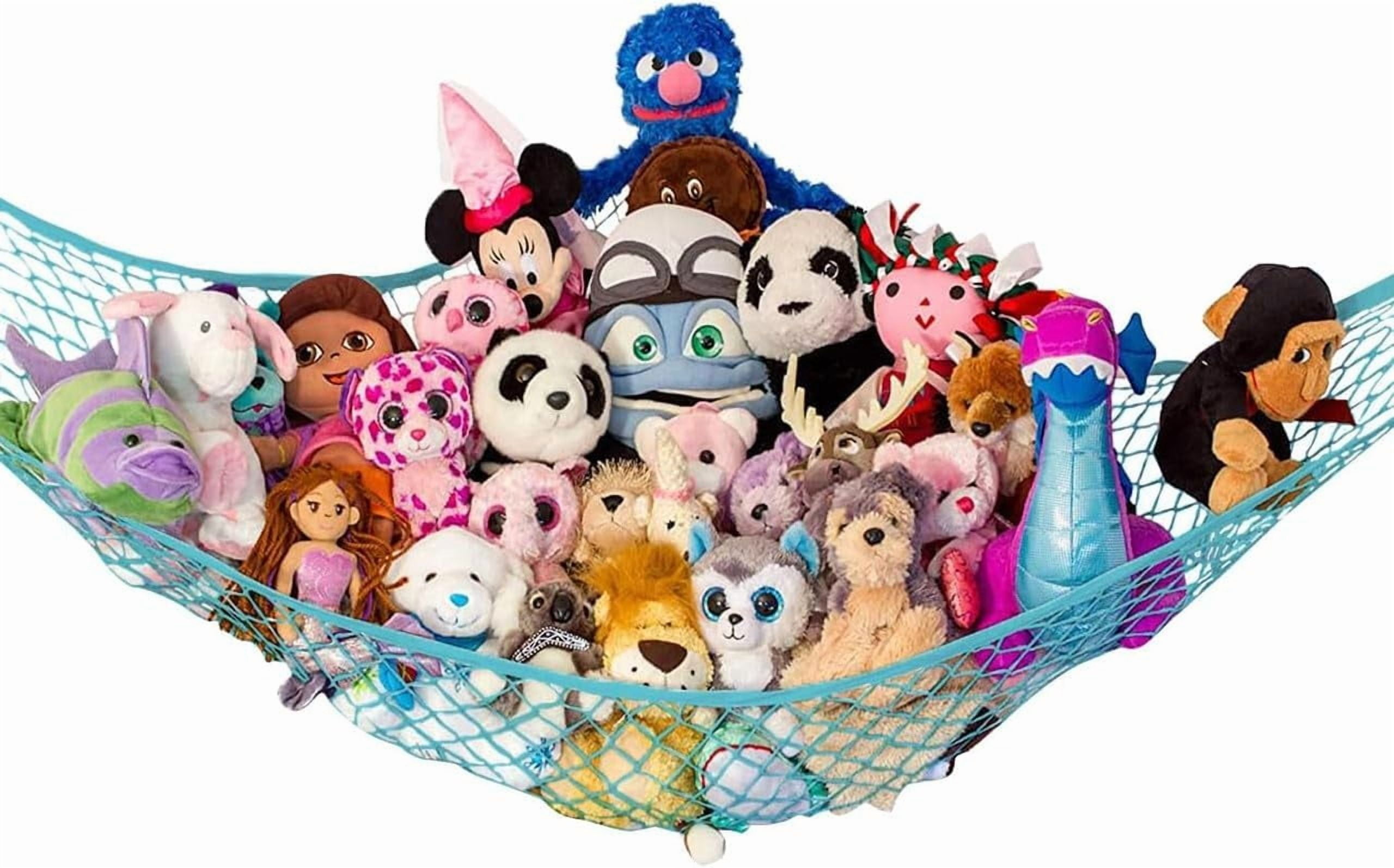 Large Stuffed Animal Hammock | Corner Hanging Organizer, Stuffed Animal ...