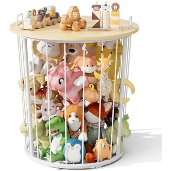 Large Stuffed Storage End Table - Sturdy Storage Bin, Stuffed Zoo ...