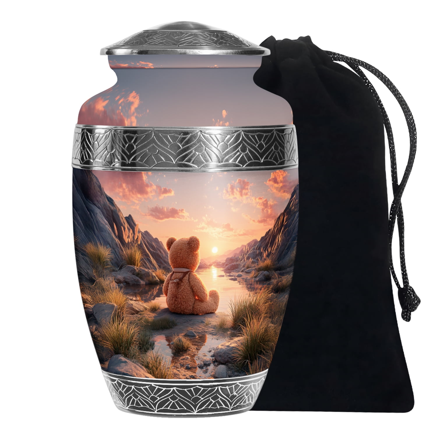 Large Sunset Teddy Bear Urns For Human Ashes Adult Man & Women ...