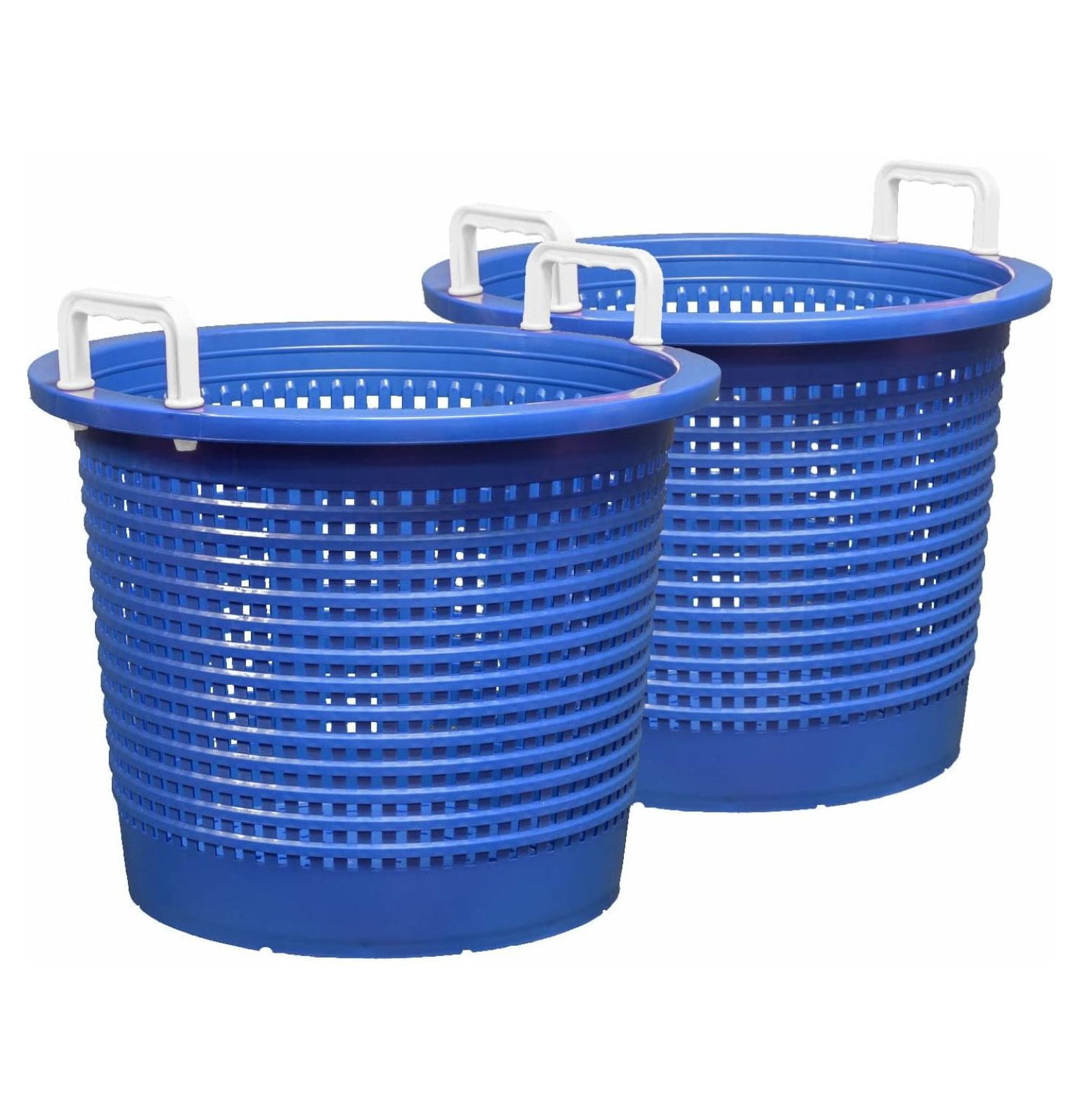 Large, Super Heavy Duty Fish Baskets. Blue with White Handles. Made in ...