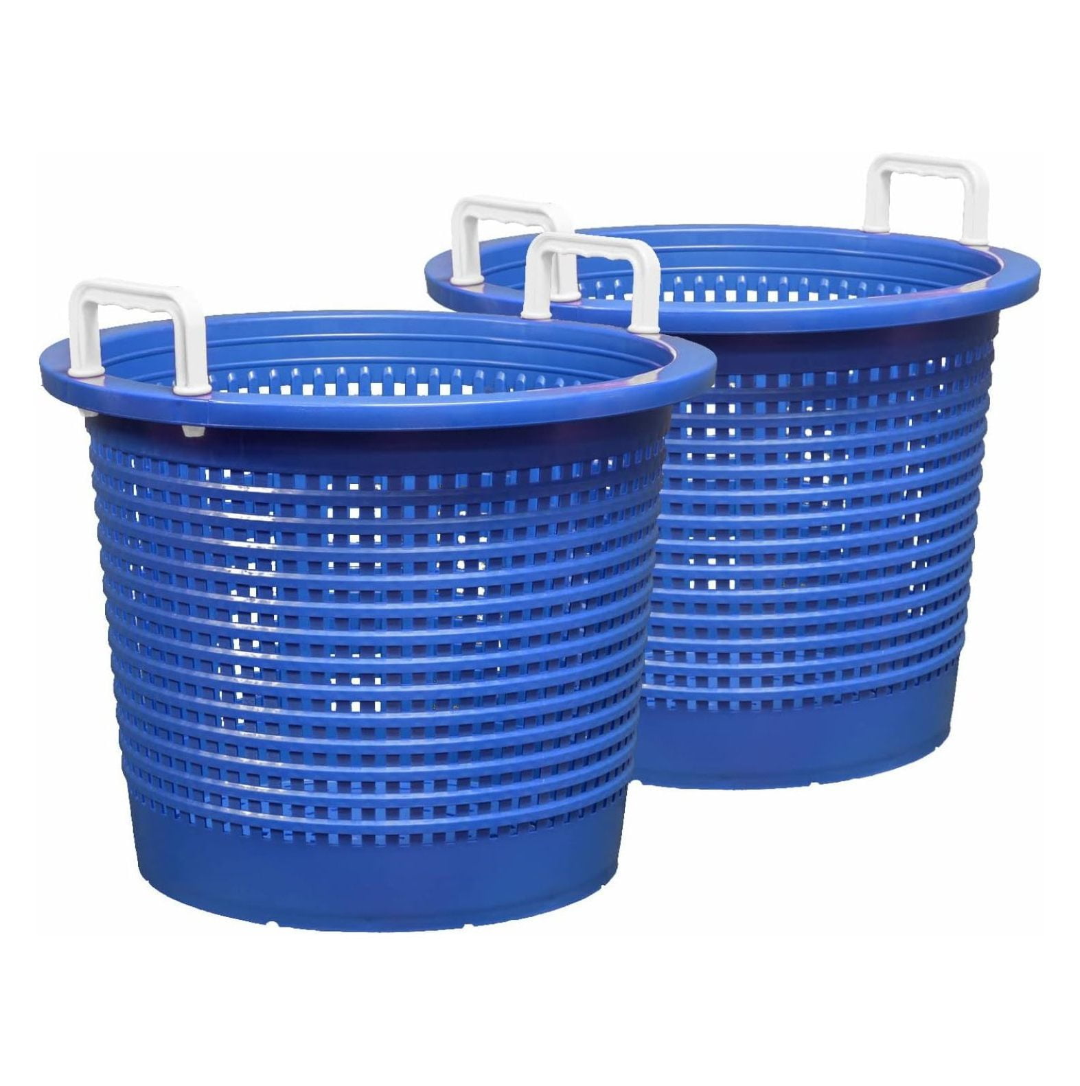 Large, Super Heavy Duty Fish Baskets. Blue with White Handles. Made in ...