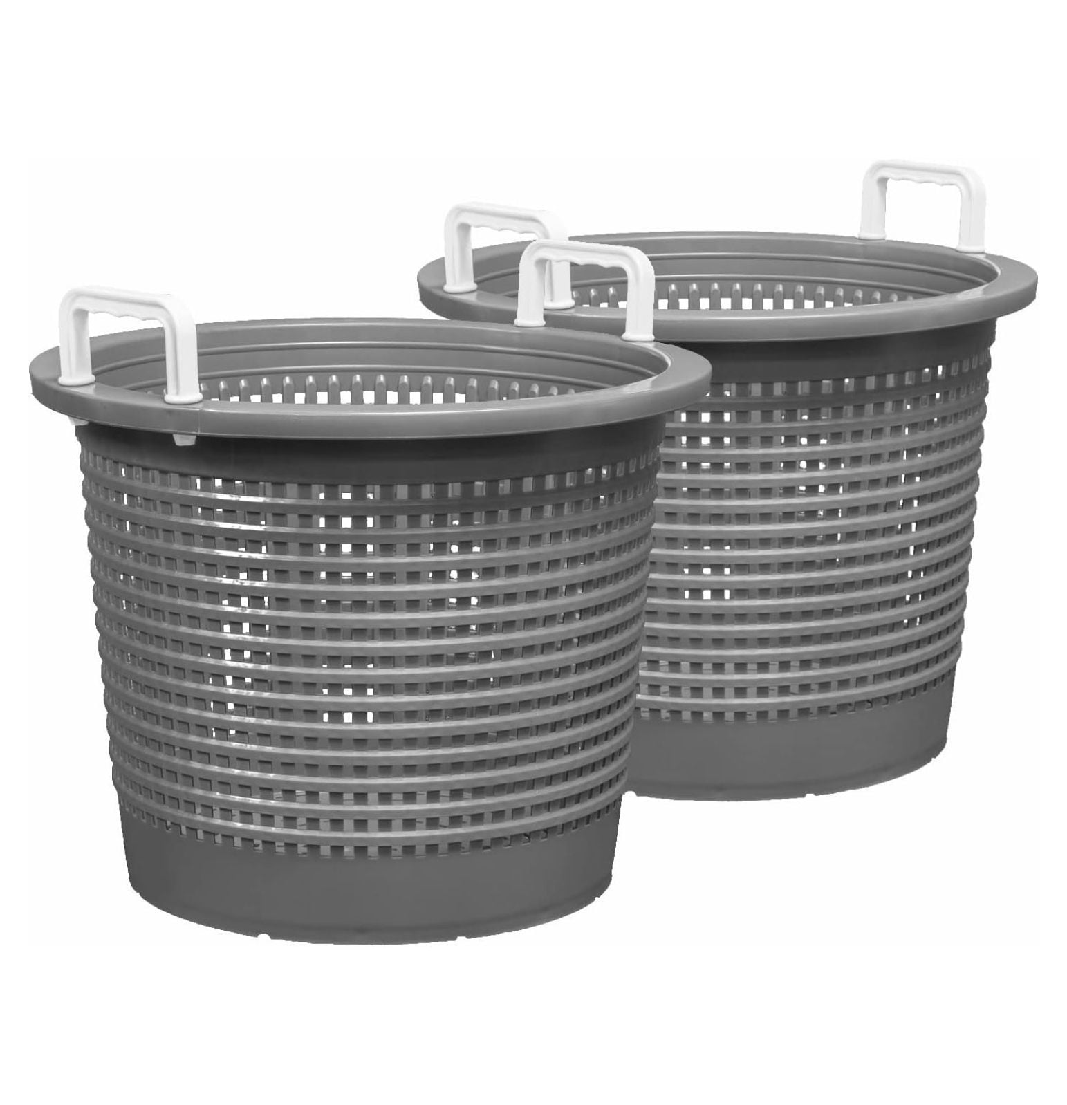 Large, Super Heavy Duty Fish Baskets. Gray with White Handles. Made in ...