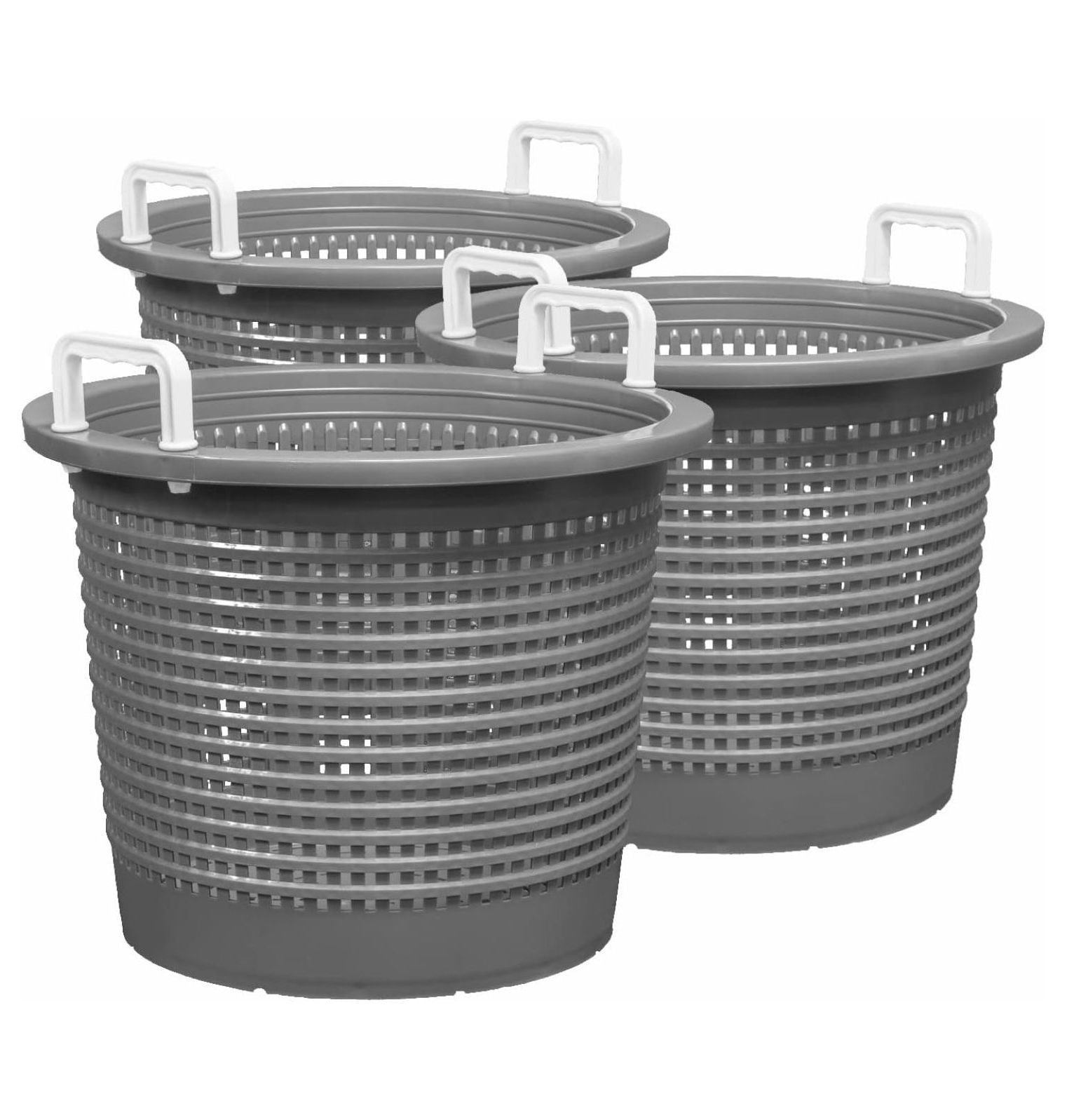 Large, Super Heavy Duty Fish Baskets. Gray with White Handles. Made in ...