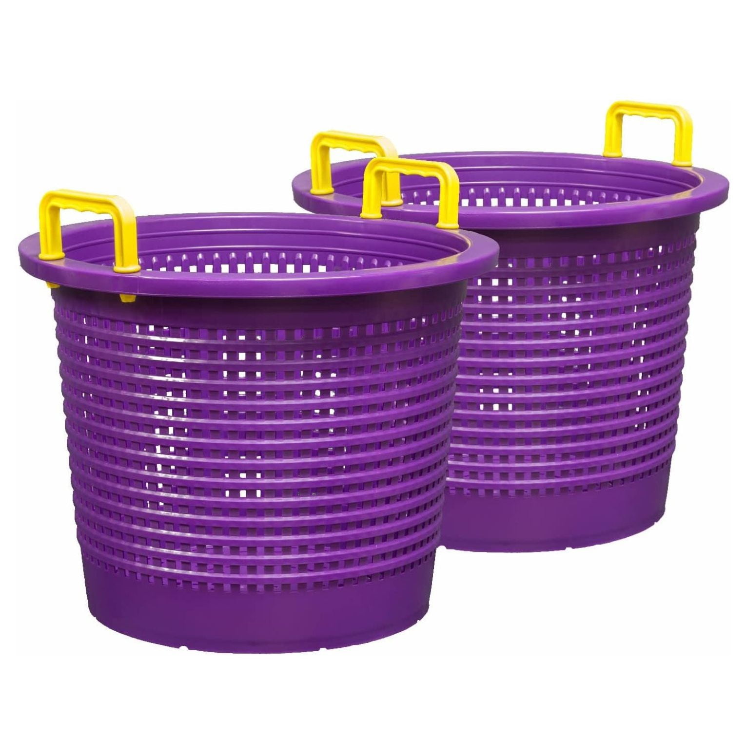 Large, Super Heavy Duty Fish Baskets. Purple with Yellow Handles. Made ...