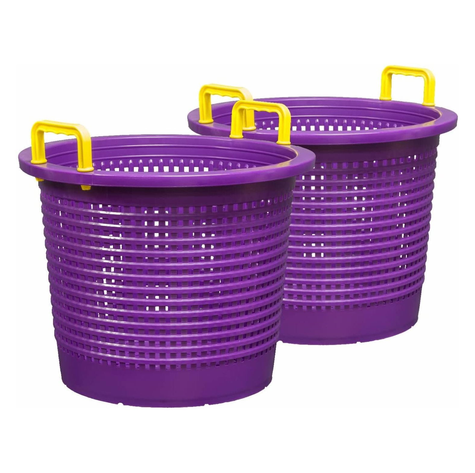 Large, Super Heavy Duty Fish Baskets. Purple with Yellow Handles. Made ...