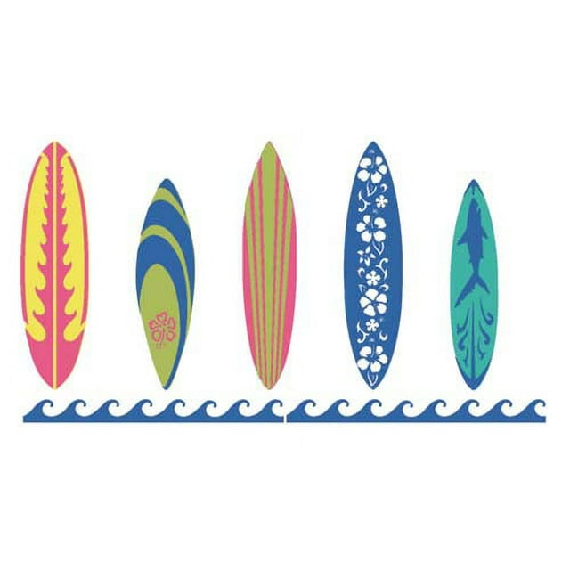 Large Surfboards Wall Stencil SKU #3533 by Designer Stencils - Walmart.com