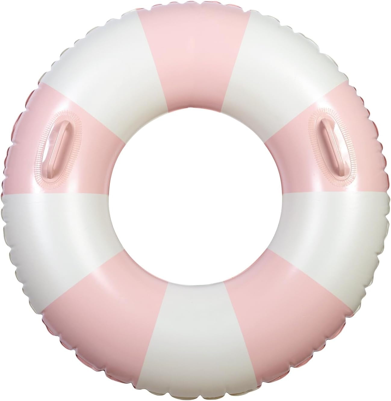 Large Swim Ring with Handles for Kids Adults, 35 Inch Classic Striped ...