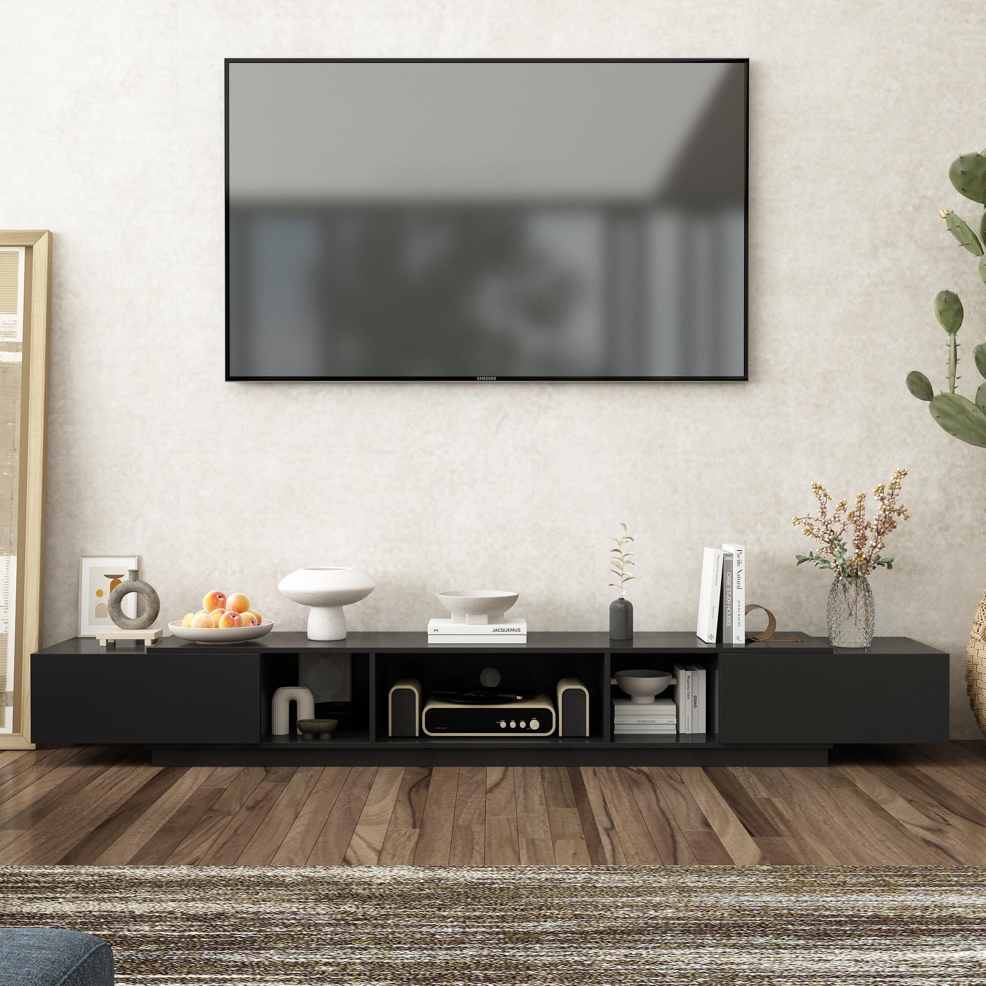 Large TV Stand for 100 Inch TVs, 94.5" Wide Media Console with 2 ...