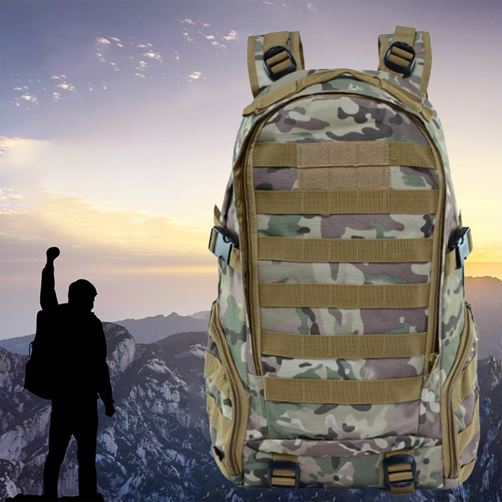 Large Tactical Backpack for Men Military Backpack with DIY System for ...