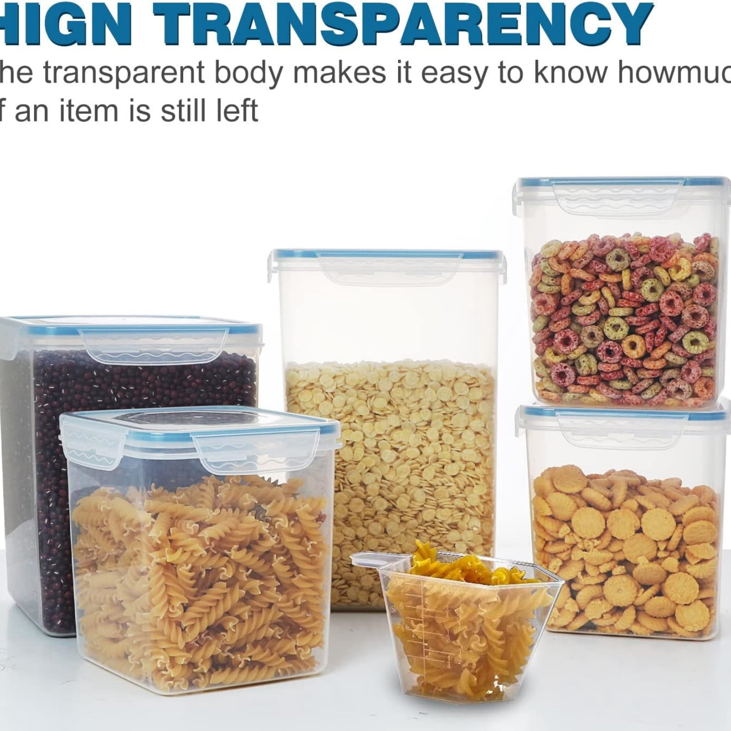 Large Tall Airtight Food Storage Containers, 10 PACK Plastic Airtight ...