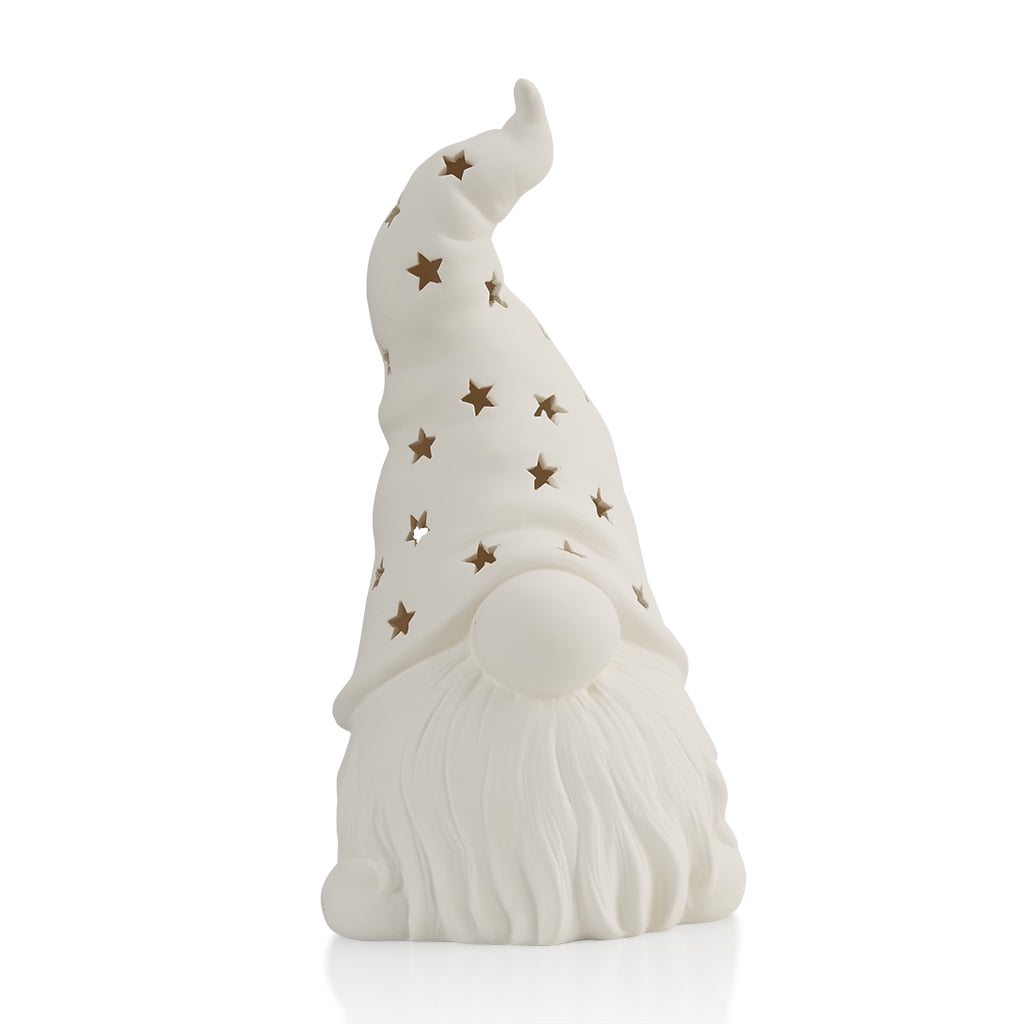 Large Tall Hatted Gnome Lantern 10.5"H x 5.25"W Paint Your Own Pottery ...