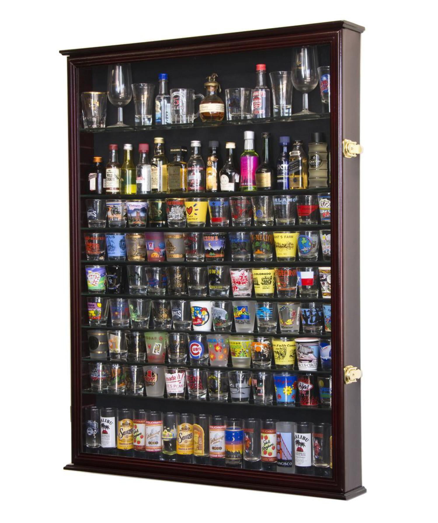 Large Tall Shot Glass, Shooter, Mini Liquor Bottle Display Case Cabinet ...