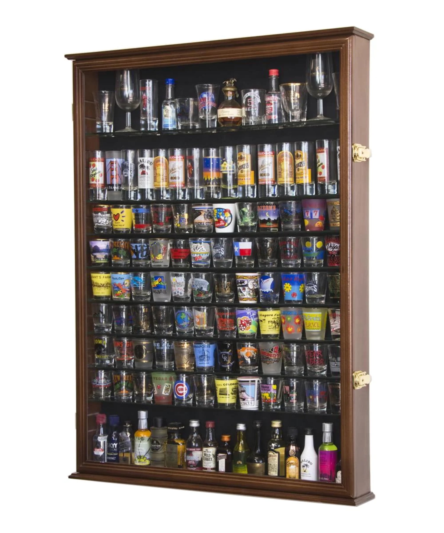 Large Tall Shot Glass, Shooter, Mini Liquor Bottle Display Case Cabinet ...