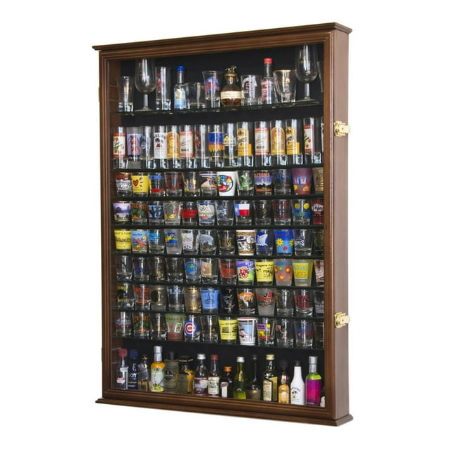Large Tall Shot Glass, Shooter, Mini Liquor Bottle Display Case Cabinet ...
