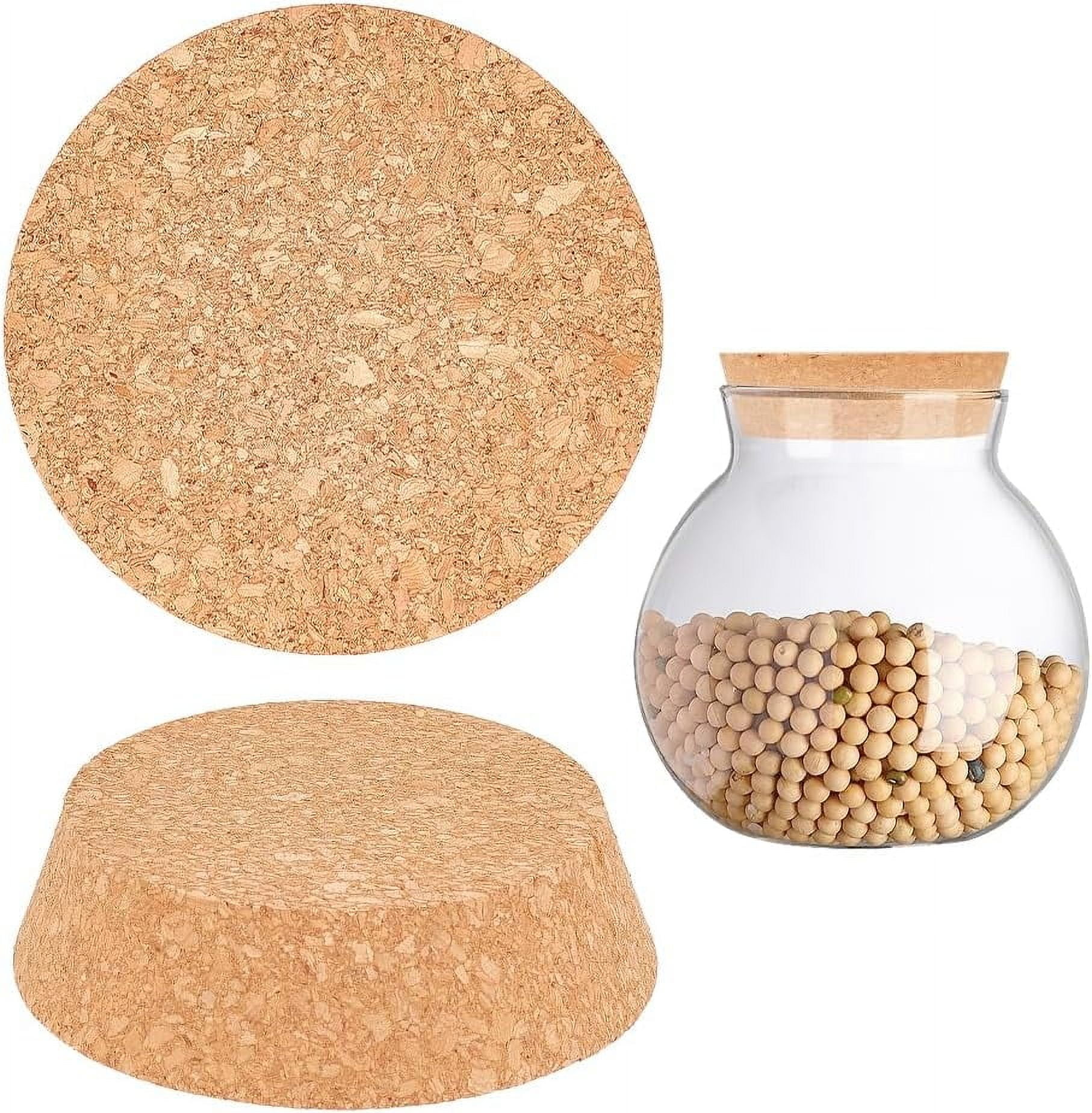 Large Tapered Cork Plugs 2Pcs Natural Soft Wood Cork for Mason Jars ...