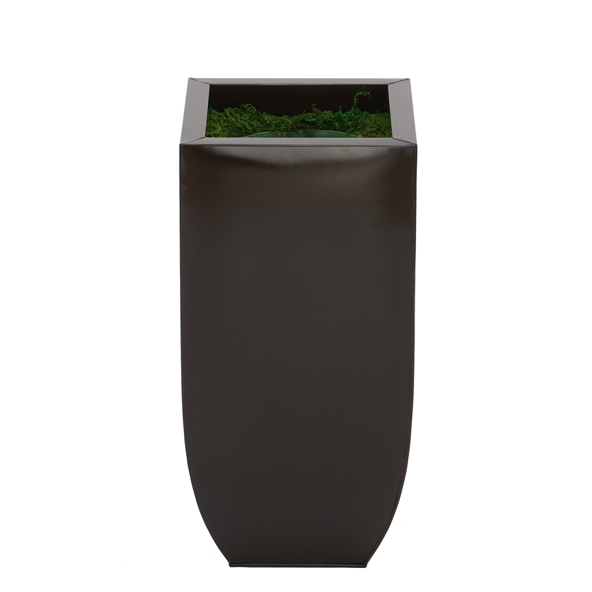 Large Tapered Zinc Planter Pot-in-a-Pot Gloss Brown - Walmart.com