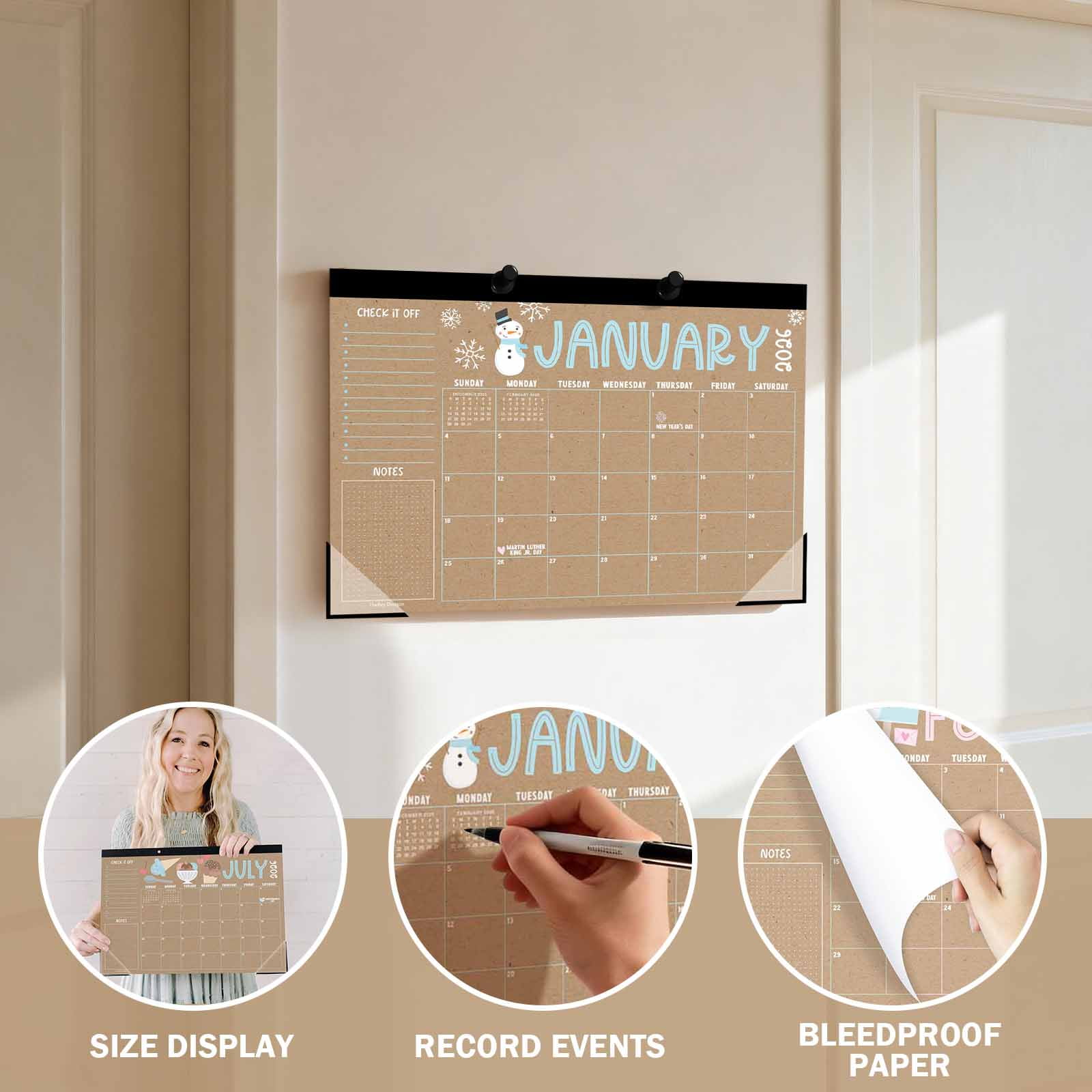 Large Teacher Desk Calendar 2026-2027 18 Month Teacher Planner 2026 ...