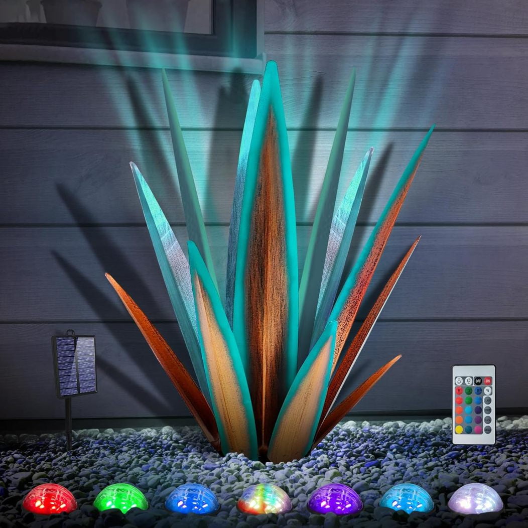 Large Tequila Rustic Sculpture, Rustic Metal Agave Plants for Outdoor ...