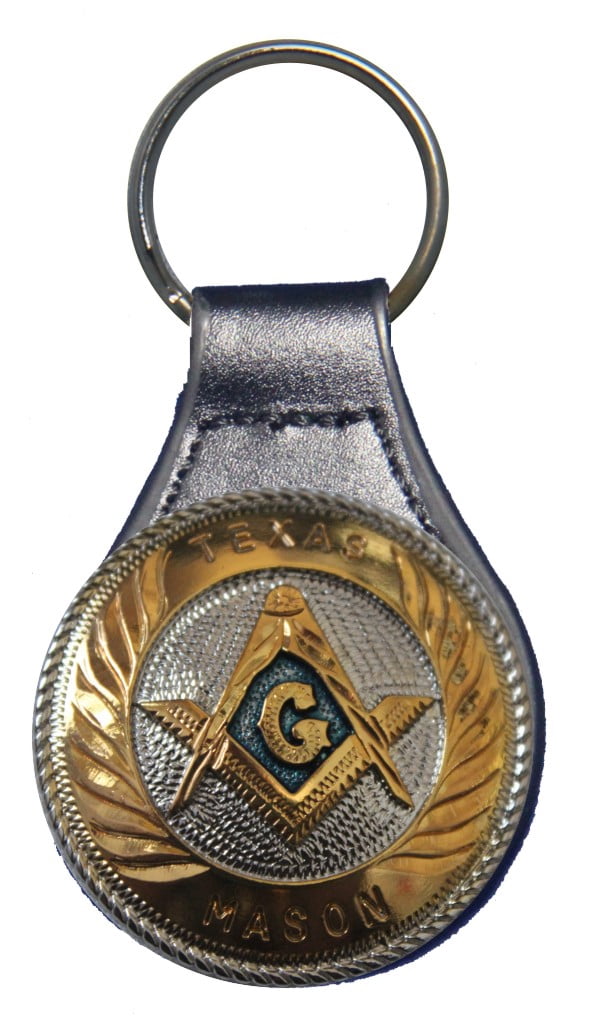 Large Texas Mason leather key fob or keychain 1 3/4" Black - Walmart ...