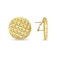 Large Textured 14k Yellow Gold Earrings - Walmart.com