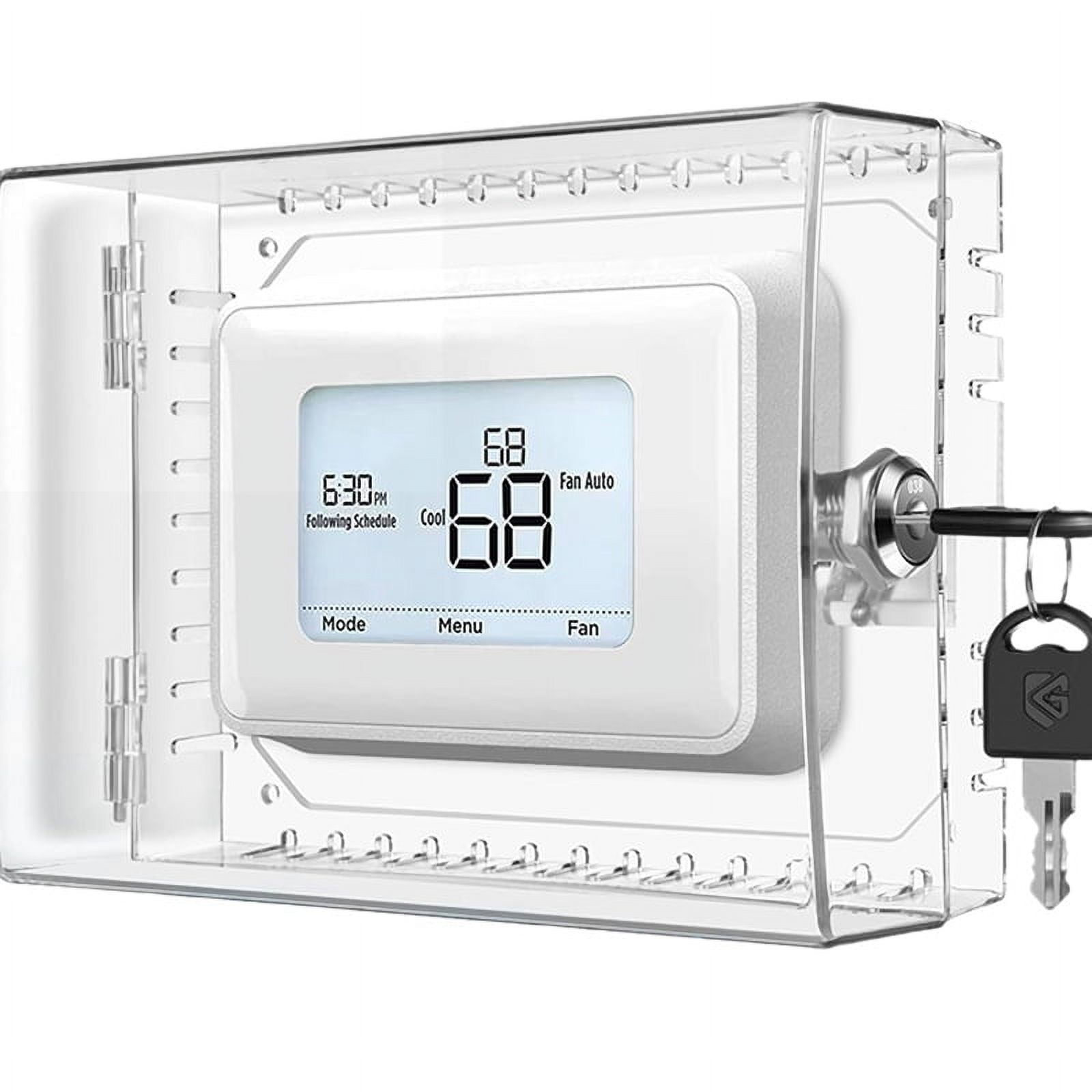 Large Thermostat Lock Box Cover with Key for , Clear Thermostat Cover ...