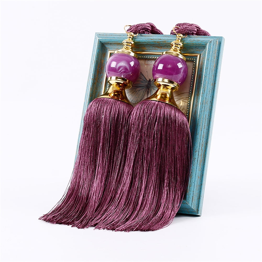 Large Tie Backs Jade Ball Tassel Curtain Rope Tieback Single Pair ...