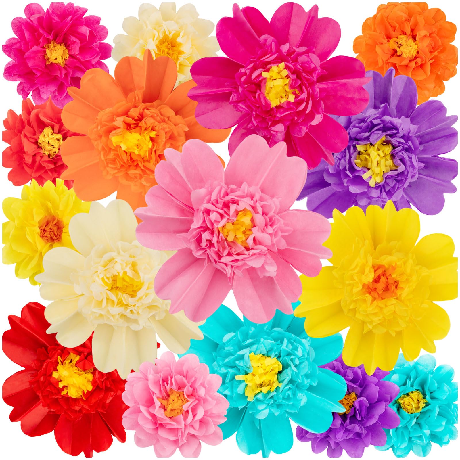 Large Tissue Paper Flowers Colorful Mexican BSL1 Paper Flower for ...