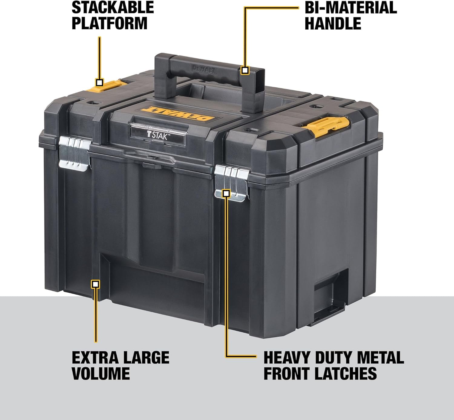 Large Tool Box with Removable Tray, Water Resistant Design for Easy ...