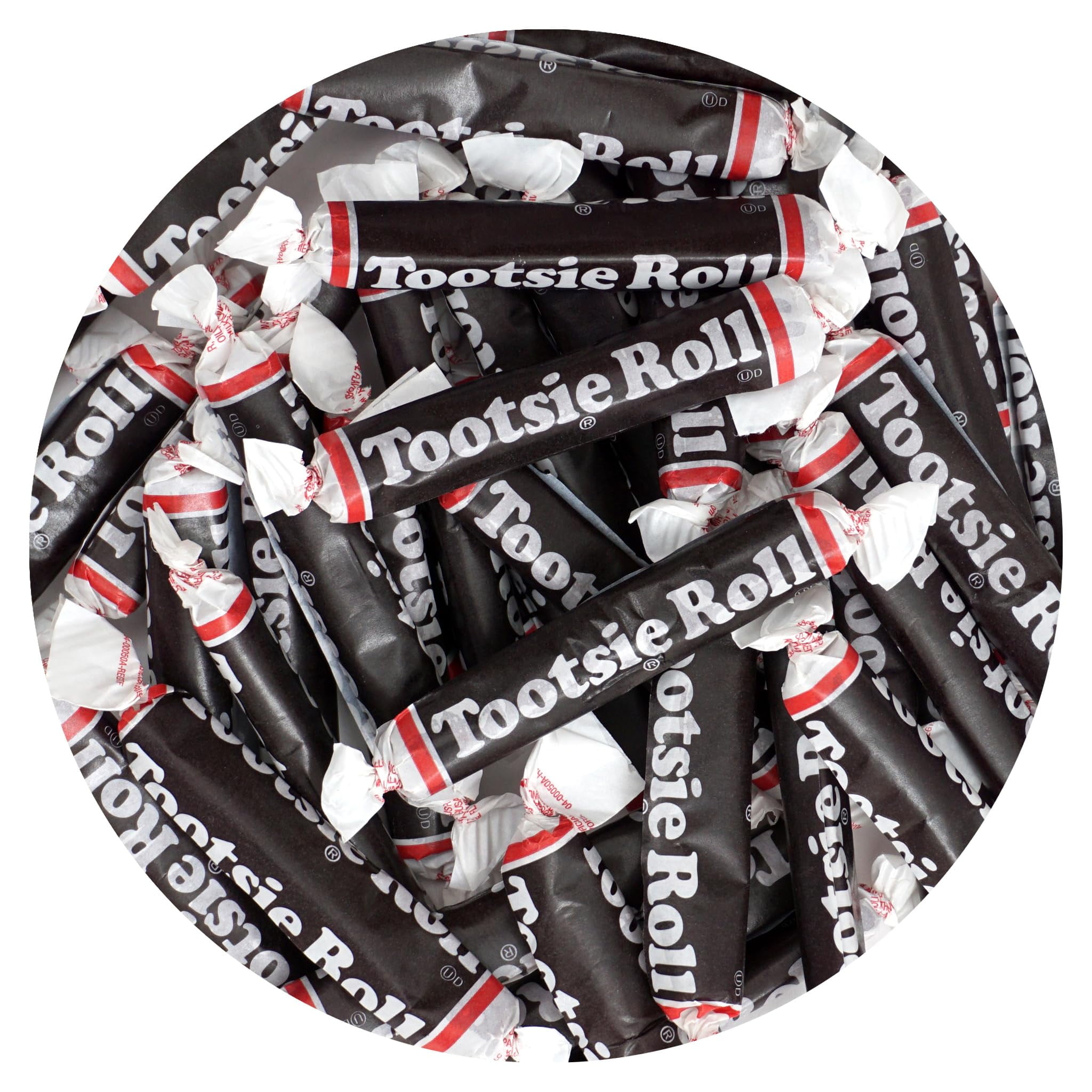 Large Tootsie Rolls, 2lb MFF30 Bulk Bag (Approx. 85 Pieces), Individually Wrapped Bulk Candy ...