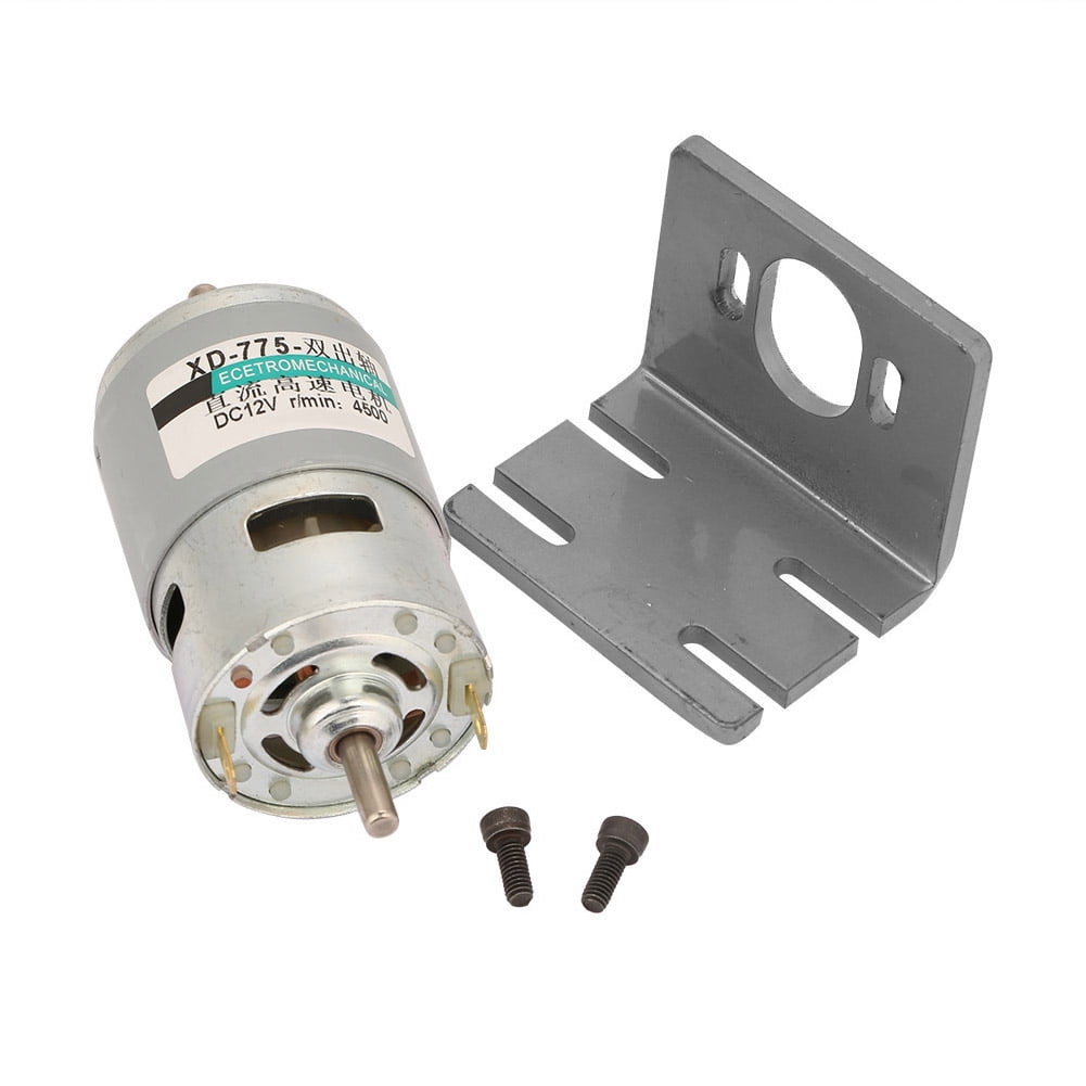 Large Torque DC Motor, 50W High Power Double Shaft 12V 4500RPM with ...