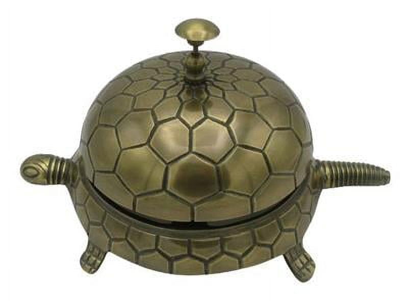 Large Tortoise Service Desk Bell - Turtle Bell in Antique Brass Finish ...