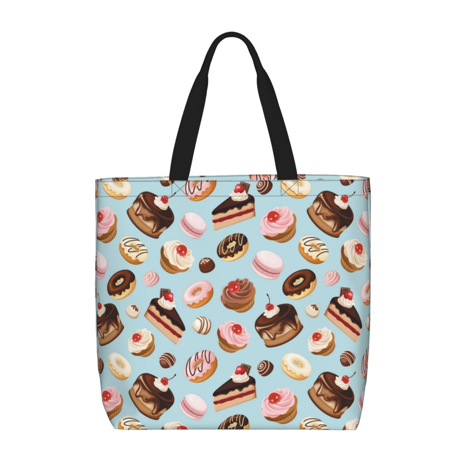 Large Tote Bag For Women - Donut cake Print Reusable The Tote Bag With ...