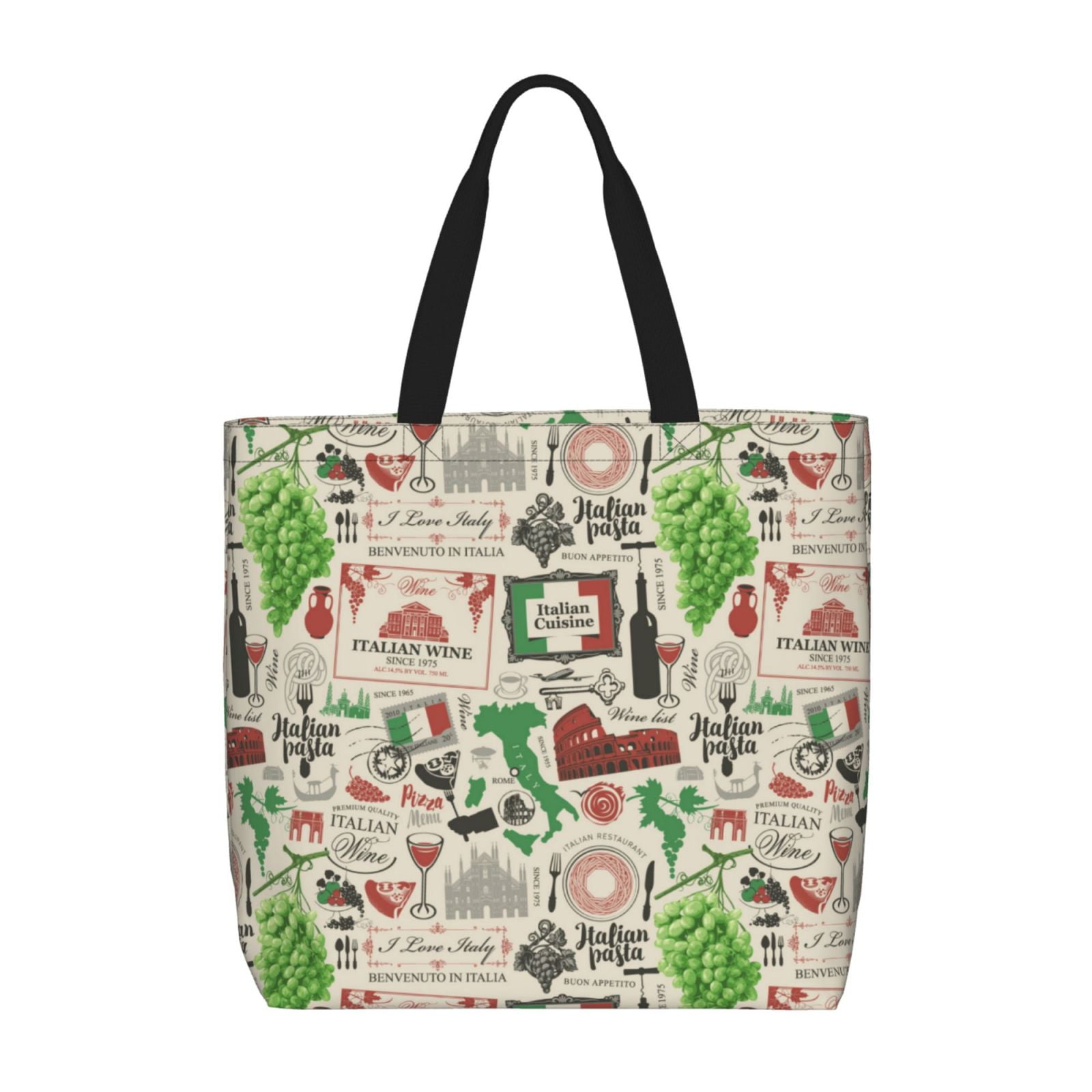 Large Tote Bag For Women - Grape Stamp Pattern Reusable The Tote Bag ...