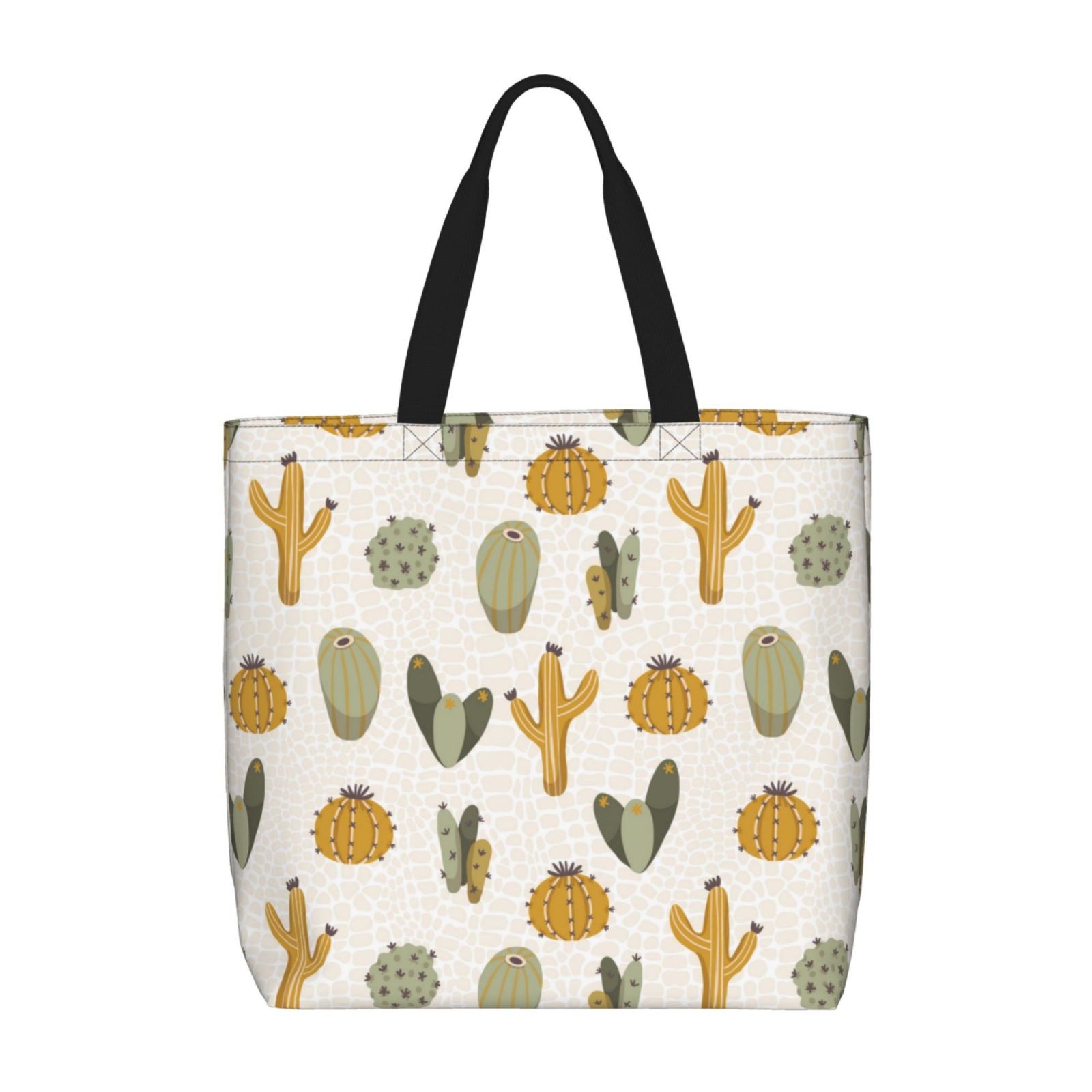 Large Tote Bag For Women - cartoon Cactus Pattern Reusable The Tote Bag ...