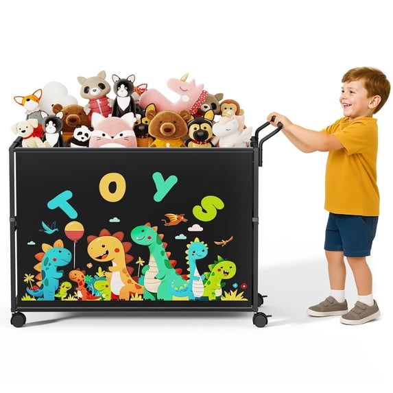 Large Toy Box for Kids - Extra Large Toy Chest with Wheels, Multi ...