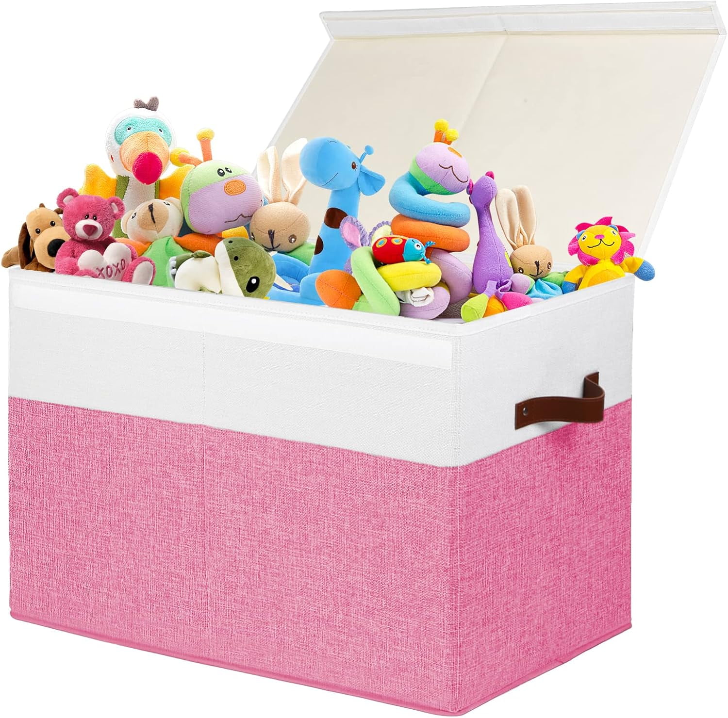 Large Toy Box with Lid, Sturdy Toy Storage Chest Bin Boxes Organizer ...