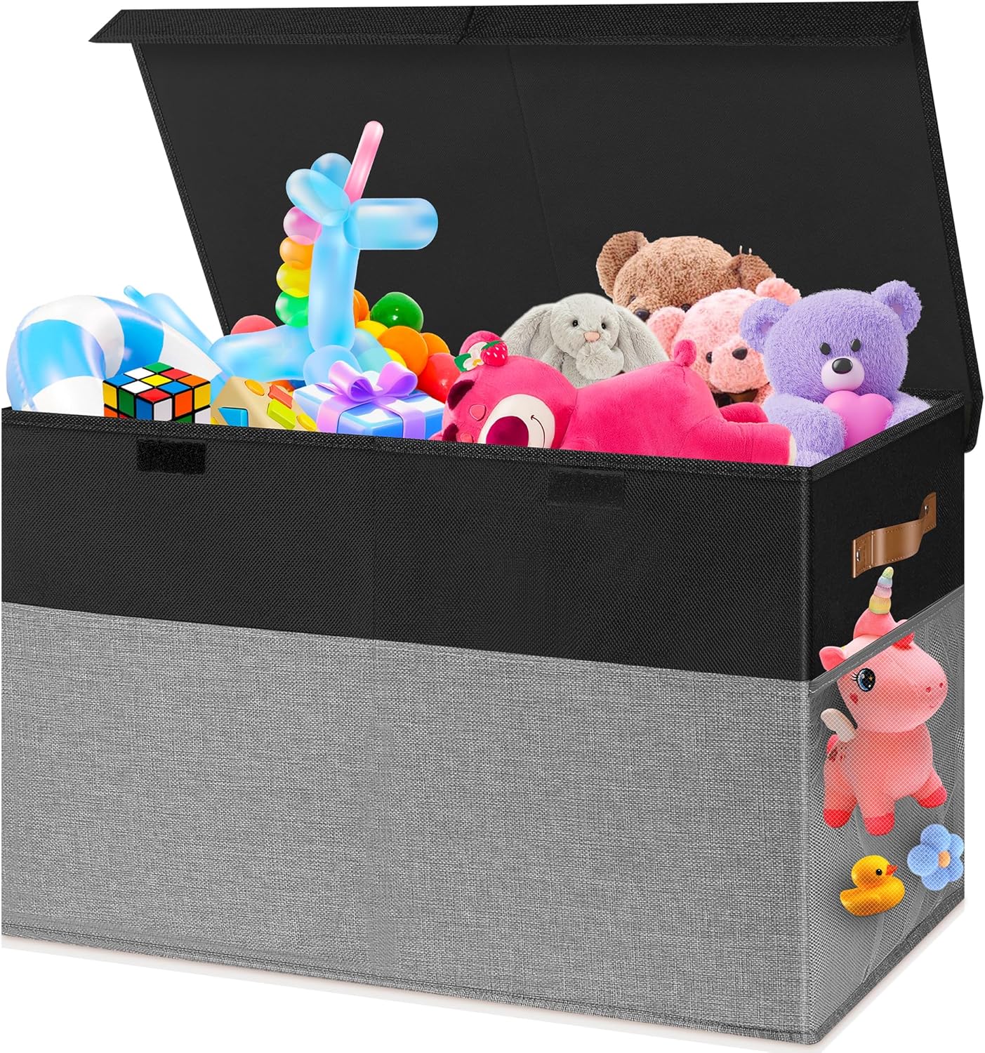 Large Toy Storage Box, Collapsible Sturdy Storage Chest With Lids, Kids ...