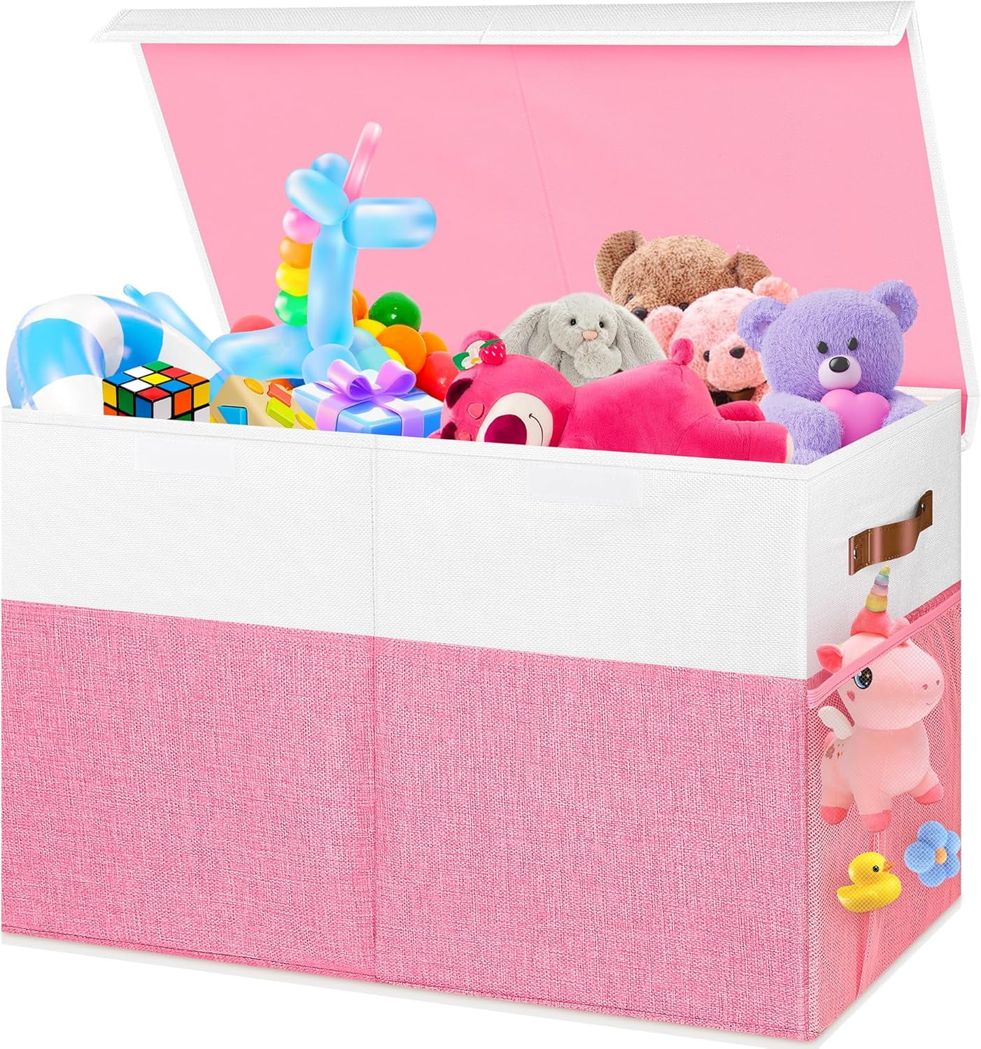 Large Toy Storage Box, Collapsible Sturdy Storage Chest With Lids, Kids ...