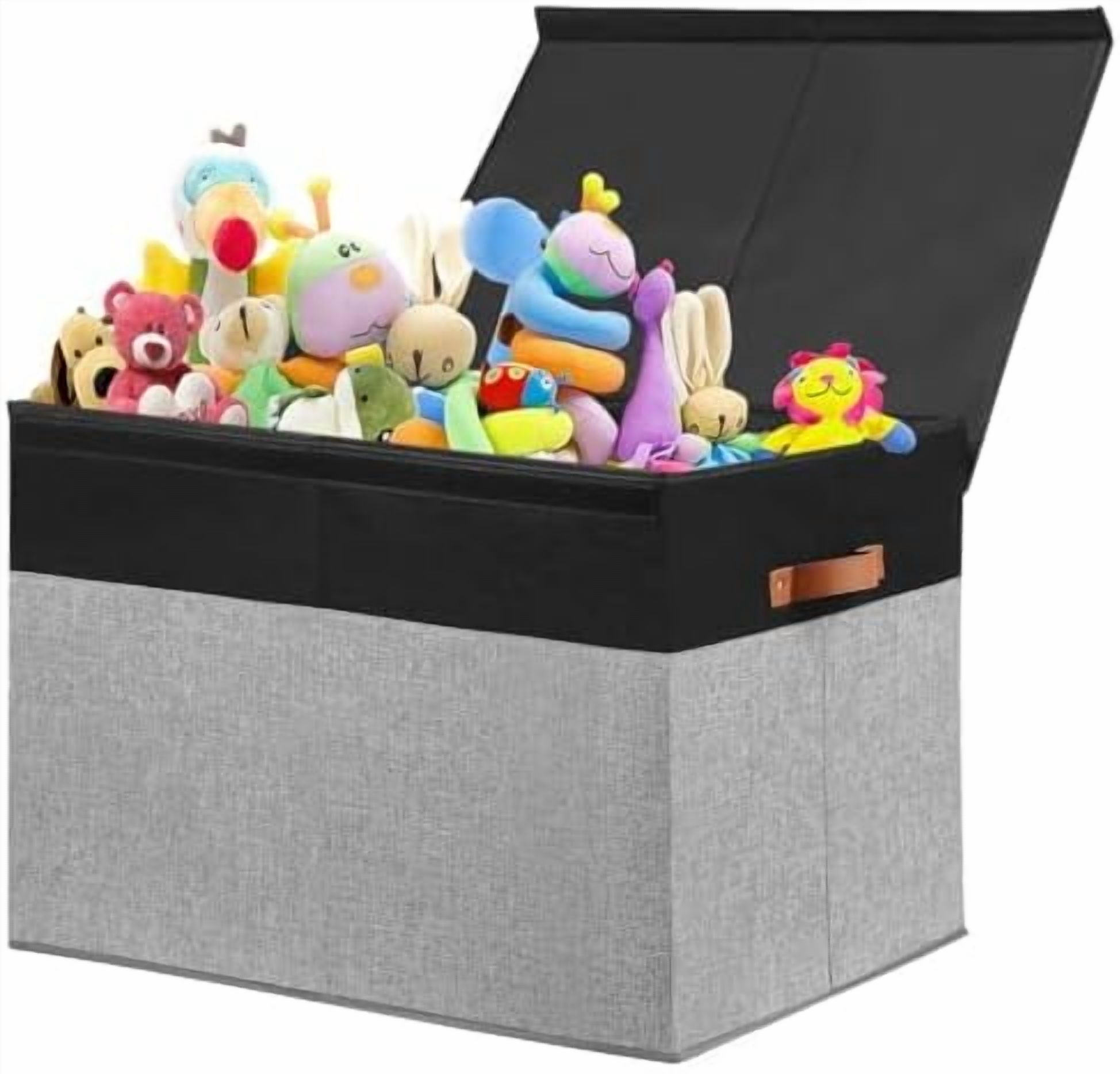 Large Toy Storage Box with Lid, Sturdy Toys Storage Chest Bin Organizer ...