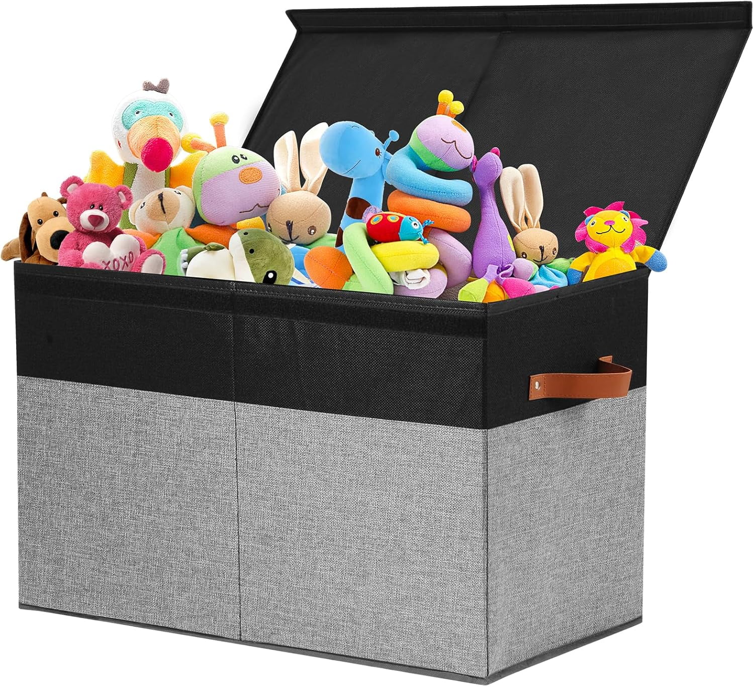 Large Toy Storage Box with Lid, Sturdy Toys Storage Chest Bin Organizer ...