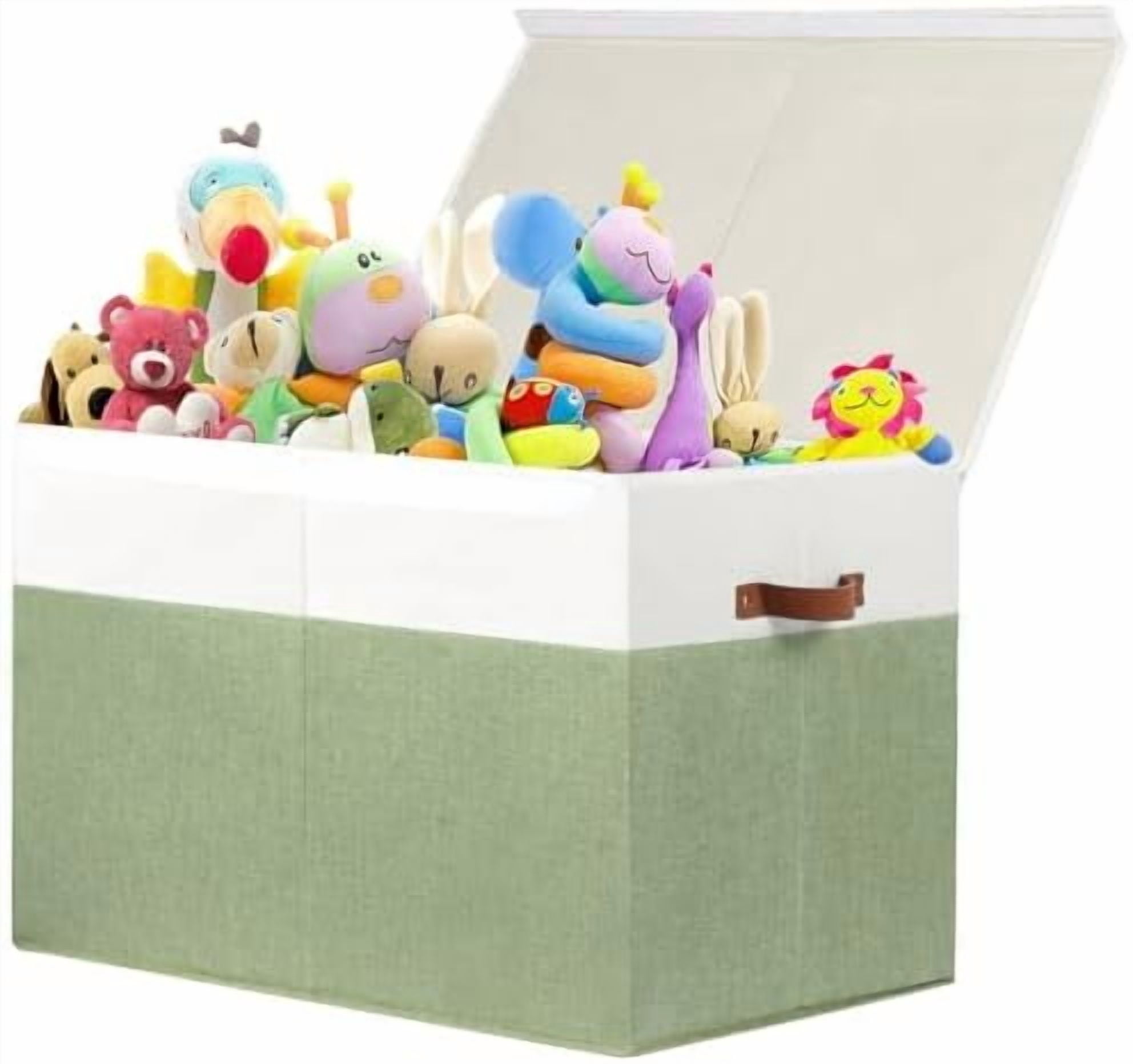 Large Toy Storage Box with Lid, Sturdy Toys Storage Chest Bin Organizer ...